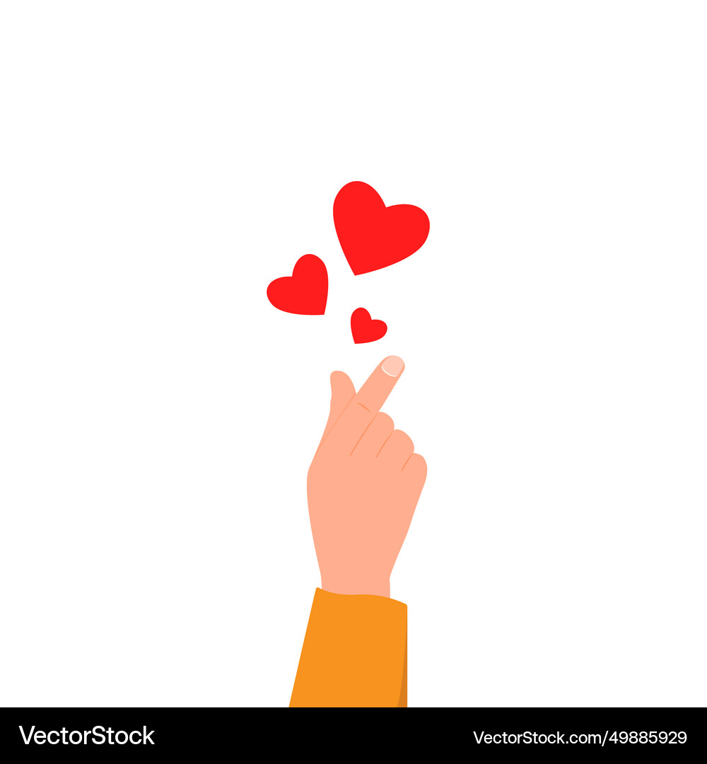 Hand gesture making a heart Royalty Free Vector Image