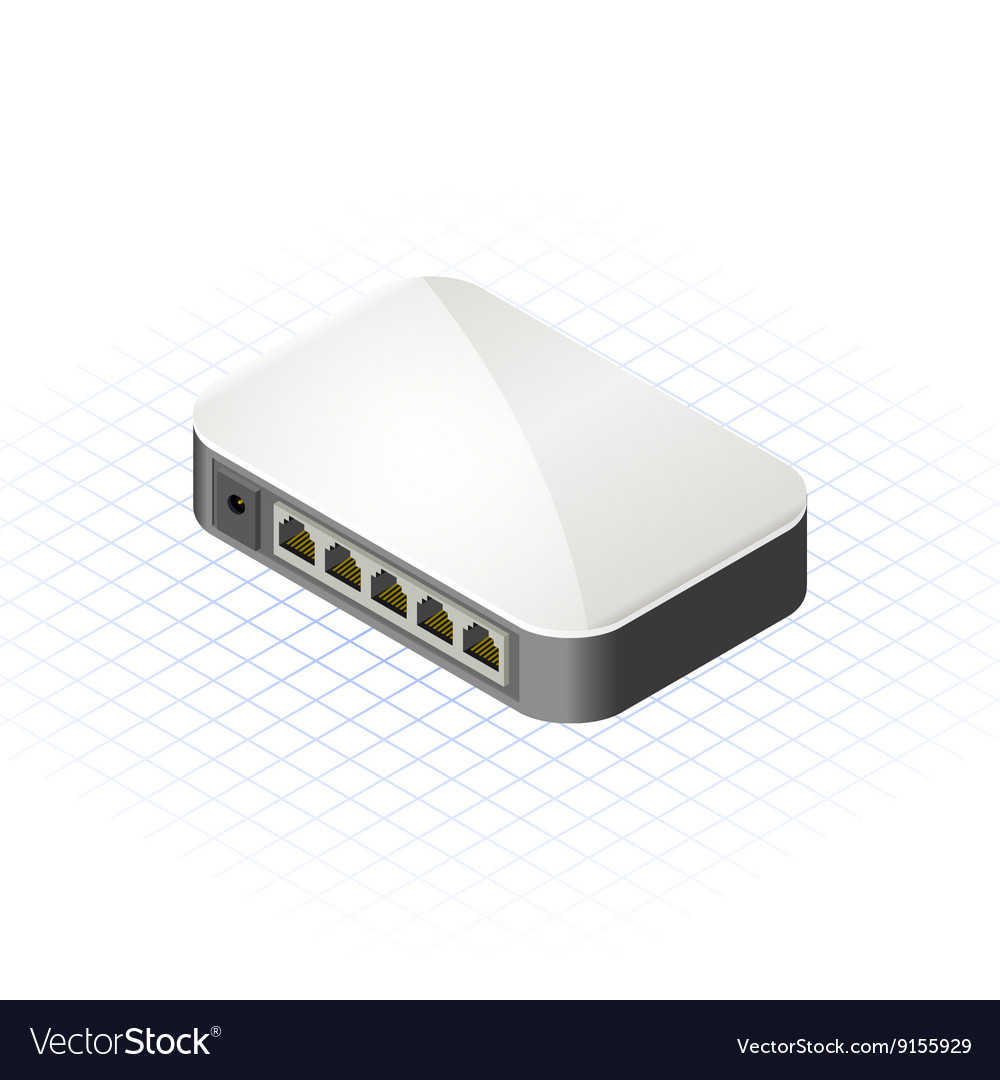 Isometric hub Royalty Free Vector Image - VectorStock