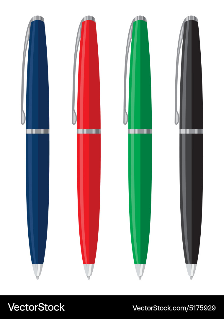 Office pens and pencils Royalty Free Vector Image