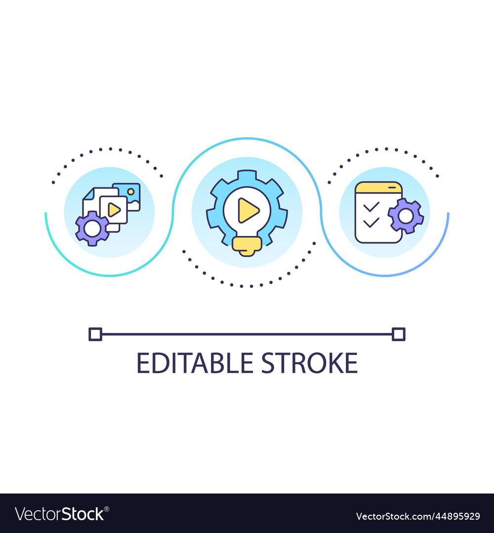 Publishing tools loop concept icon Royalty Free Vector Image