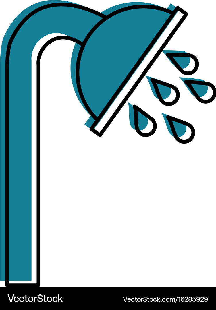 Shower tap isolated icon Royalty Free Vector Image