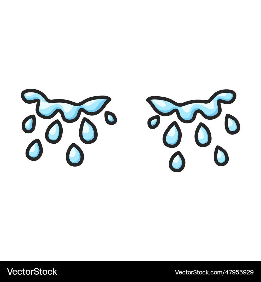 Tears iconcolor logo isolated on white Royalty Free Vector