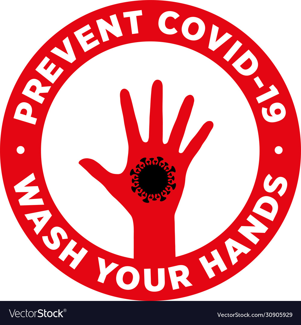 Wash your hands to prevent covid-19 Royalty Free Vector