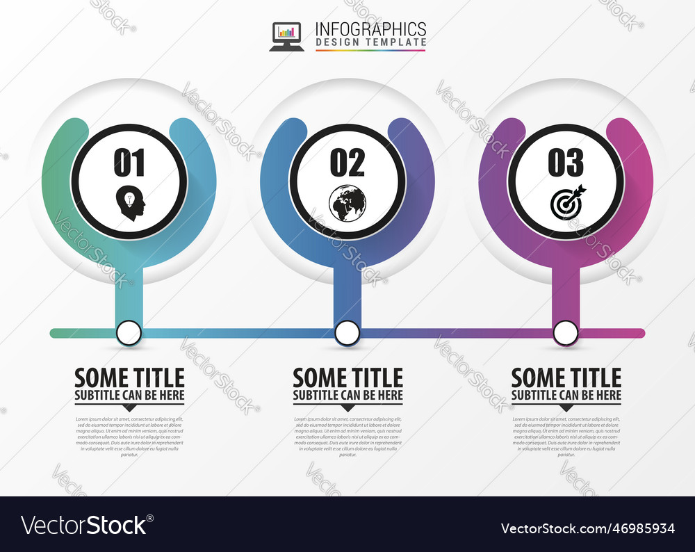 Circles for timeline infographic modern design Vector Image Circles for timeline infographic modern design Vector Image
