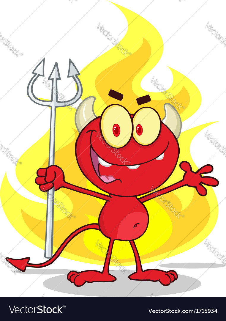 Devil cartoon Royalty Free Vector Image - VectorStock