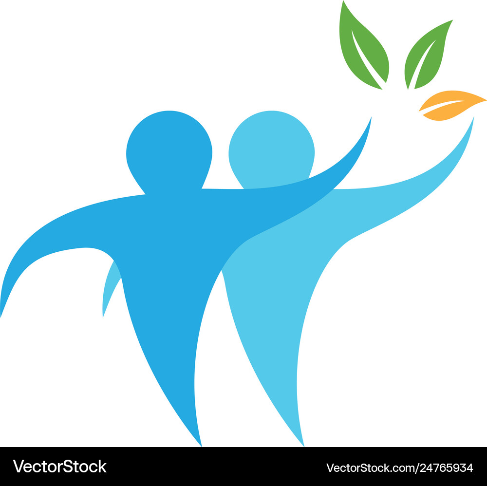 Human health symbol design Royalty Free Vector Image