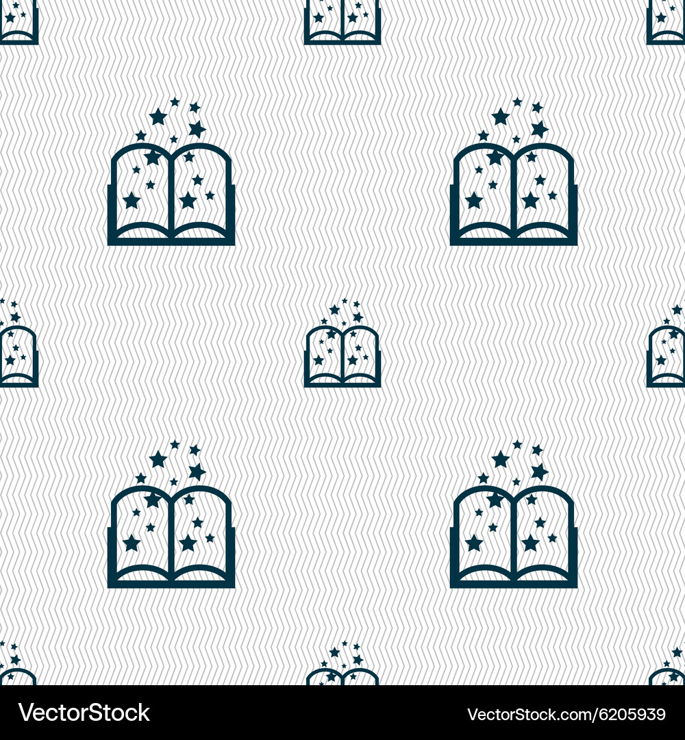 Magic book sign icon open symbol seamless Vector Image