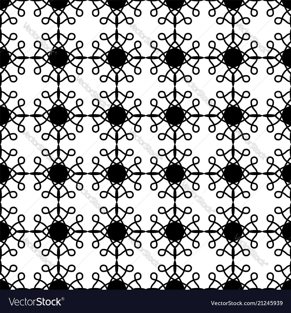 Seamless pattern black and white repeating Vector Image