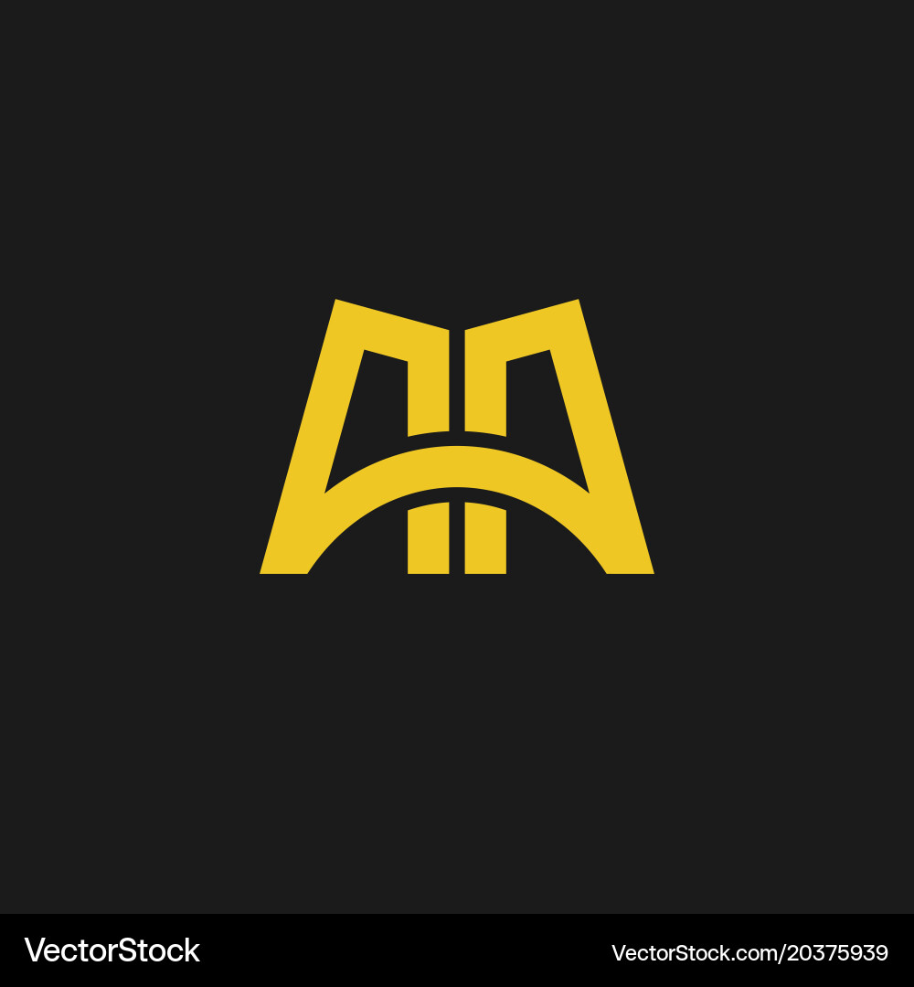 Two letters a and ligature logo Royalty Free Vector Image