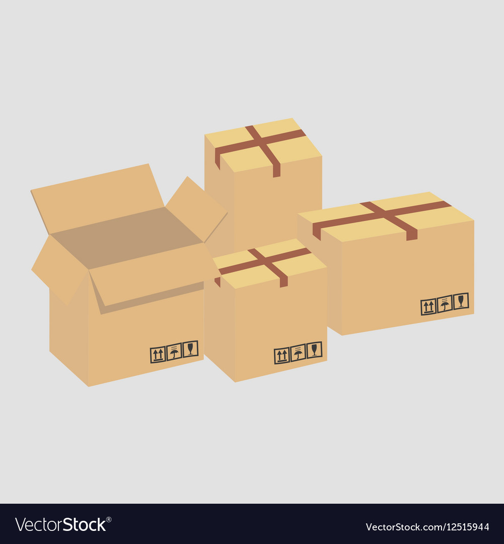 Brownboxes Royalty Free Vector Image - VectorStock