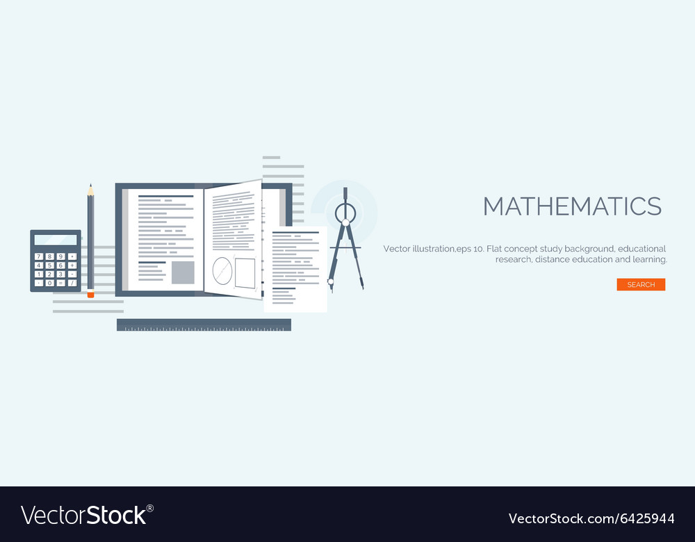 Flat study backgrounds set Royalty Free Vector Image