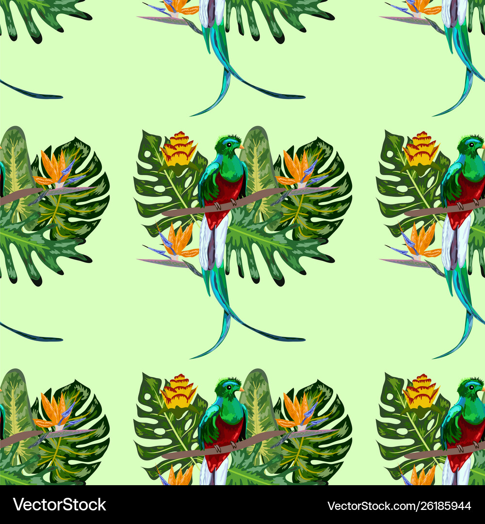 Seamless pattern endangered species birds Vector Image