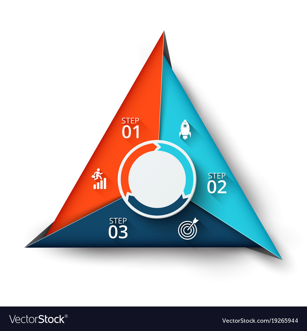 Triangle element for infographic Royalty Free Vector Image Triangle element for infographic Royalty Free Vector Image