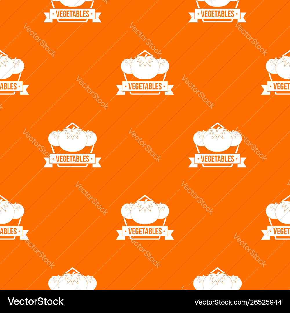 Vegetables pattern orange Royalty Free Vector Image