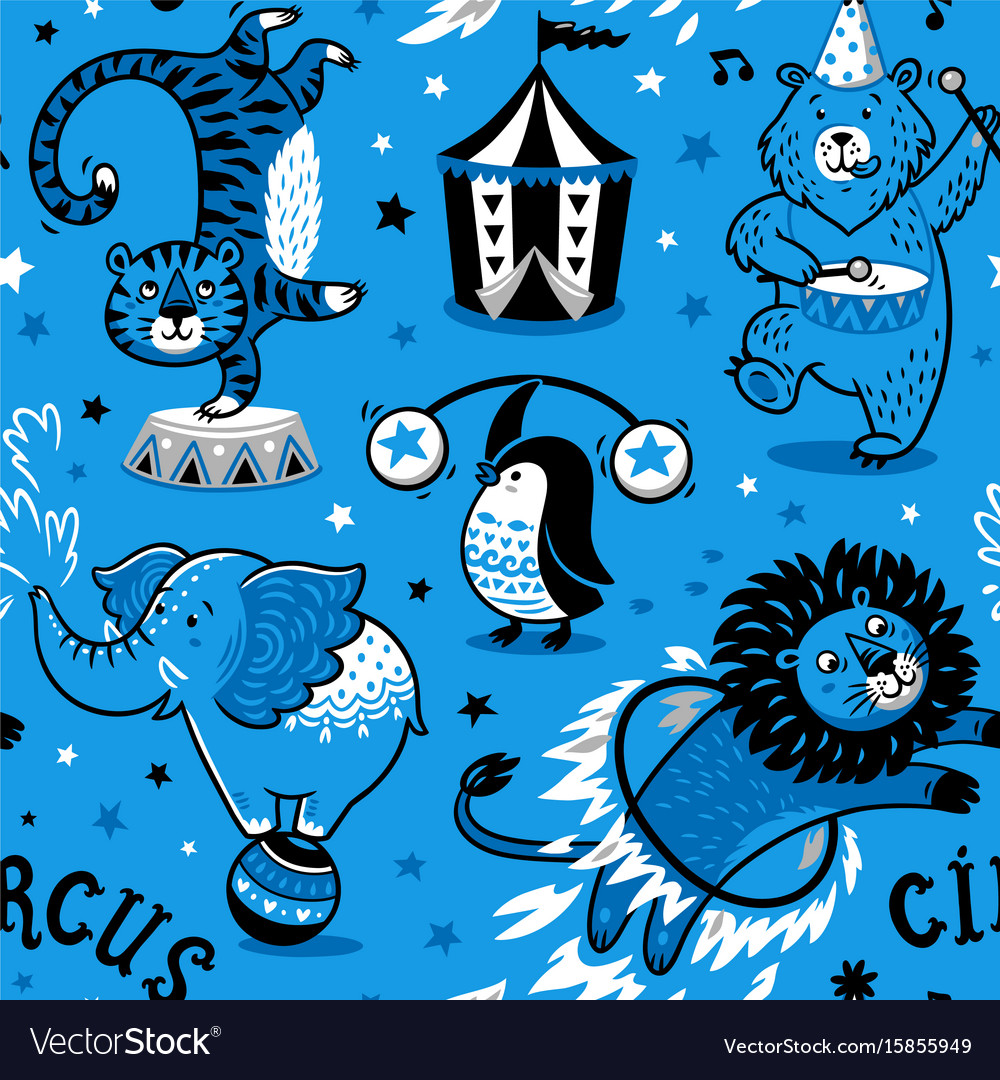 Circus seamless pattern Royalty Free Vector Image