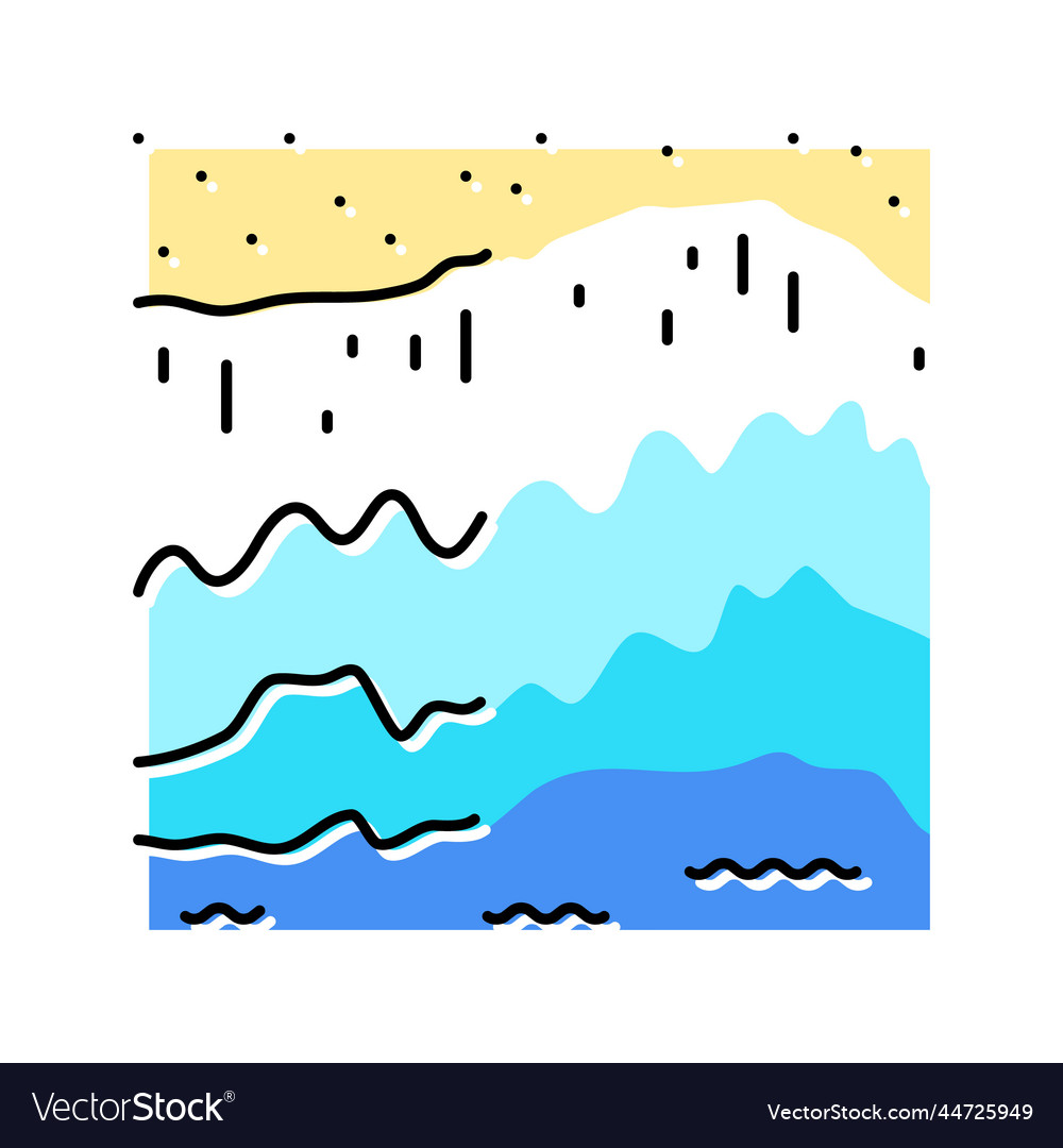 Ocean summer color icon Royalty Free Vector Image Ocean summer color icon Royalty Free Vector Image