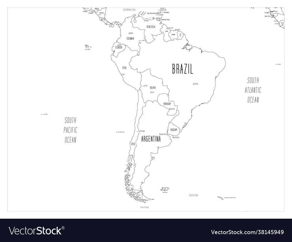 Latin America Countries Blank Map