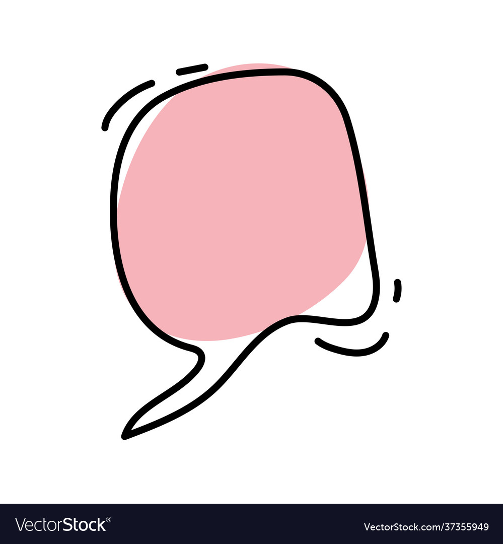 Speech bubble pink Royalty Free Vector Image - VectorStock