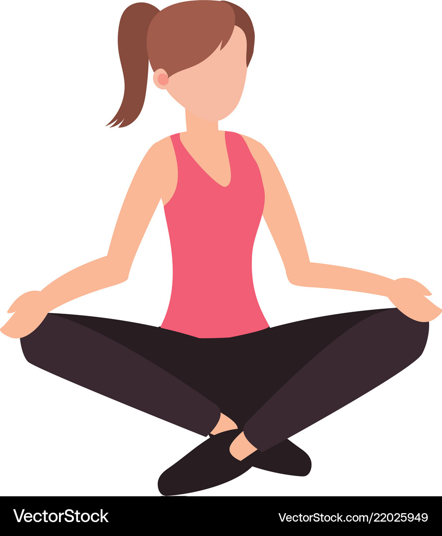 Woman and yoga Royalty Free Vector Image - VectorStock