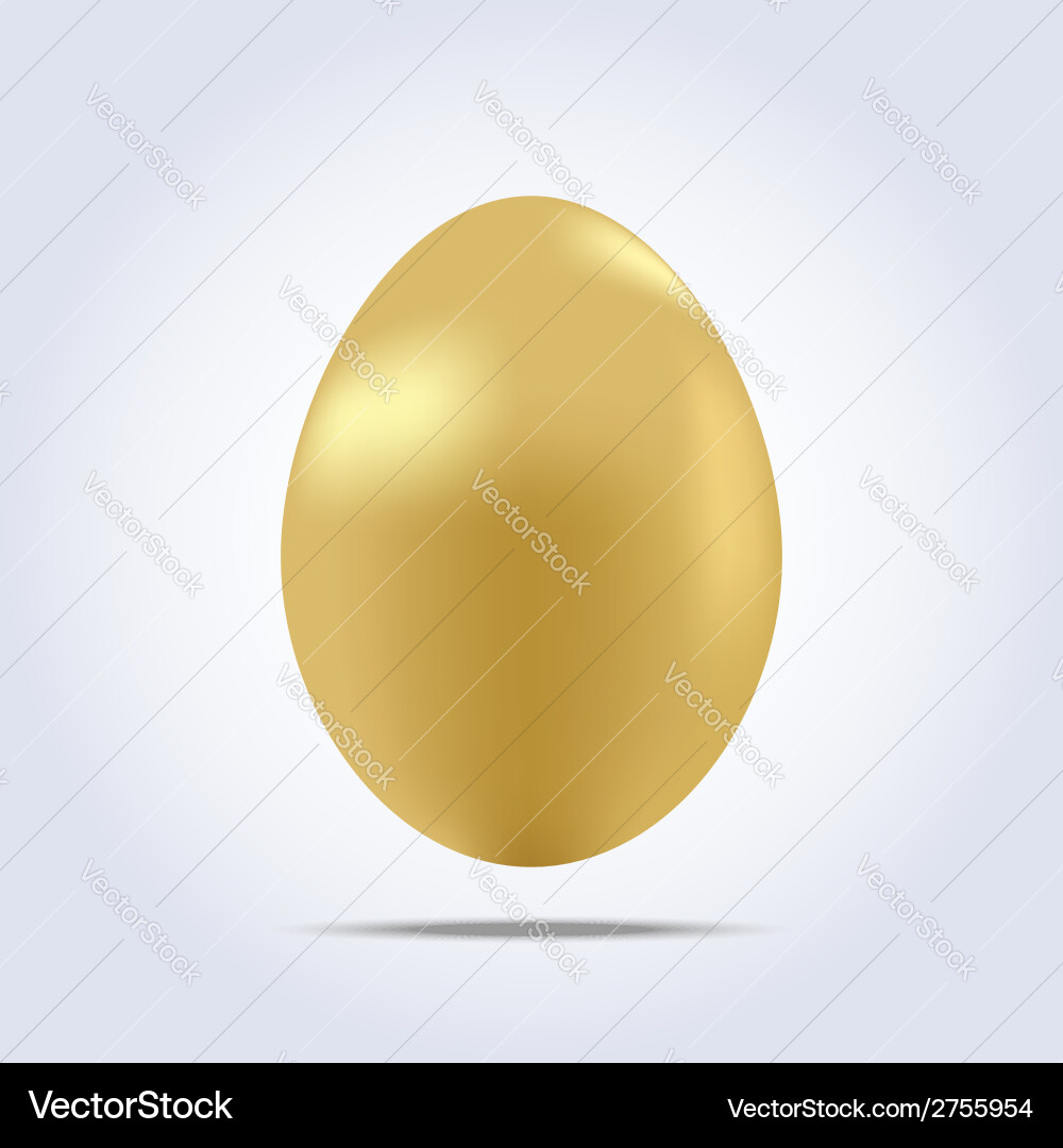 One big golden easter egg icon Royalty Free Vector Image