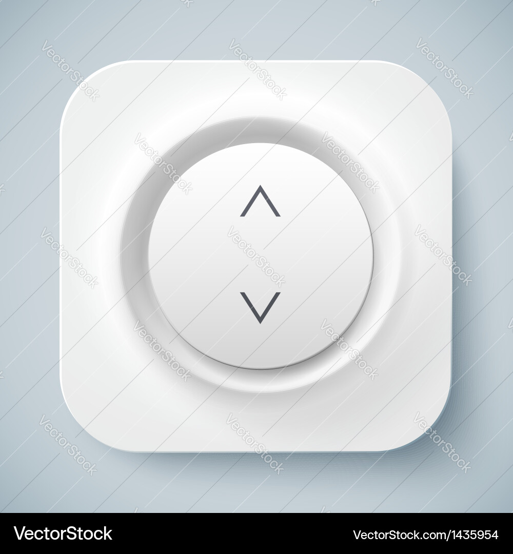 White rounded square plastic icon Royalty Free Vector Image