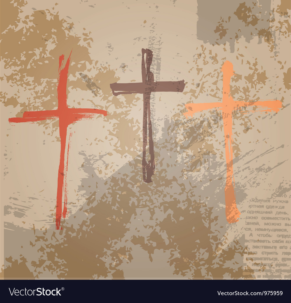 Three Crosses Royalty Free Vector Image - VectorStock Three Crosses Royalty Free Vector Image - VectorStock