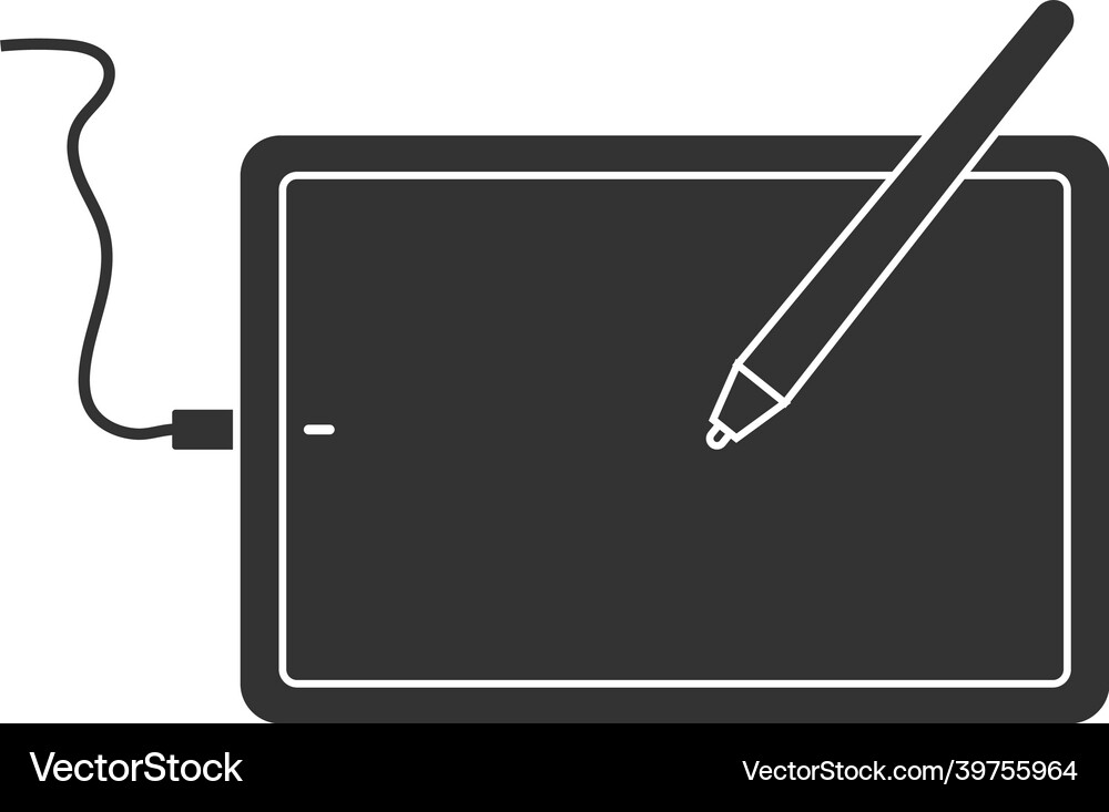 Graphic tablet icon design template Royalty Free Vector