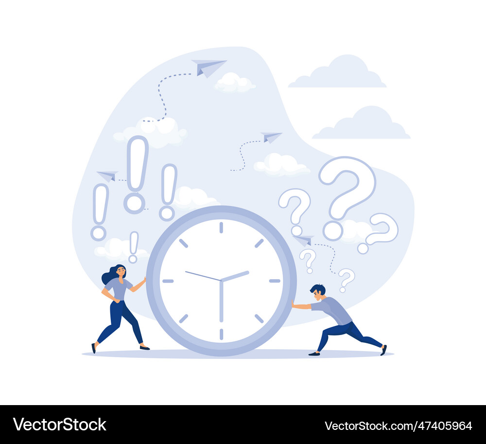 Rational time management working day office Vector Image