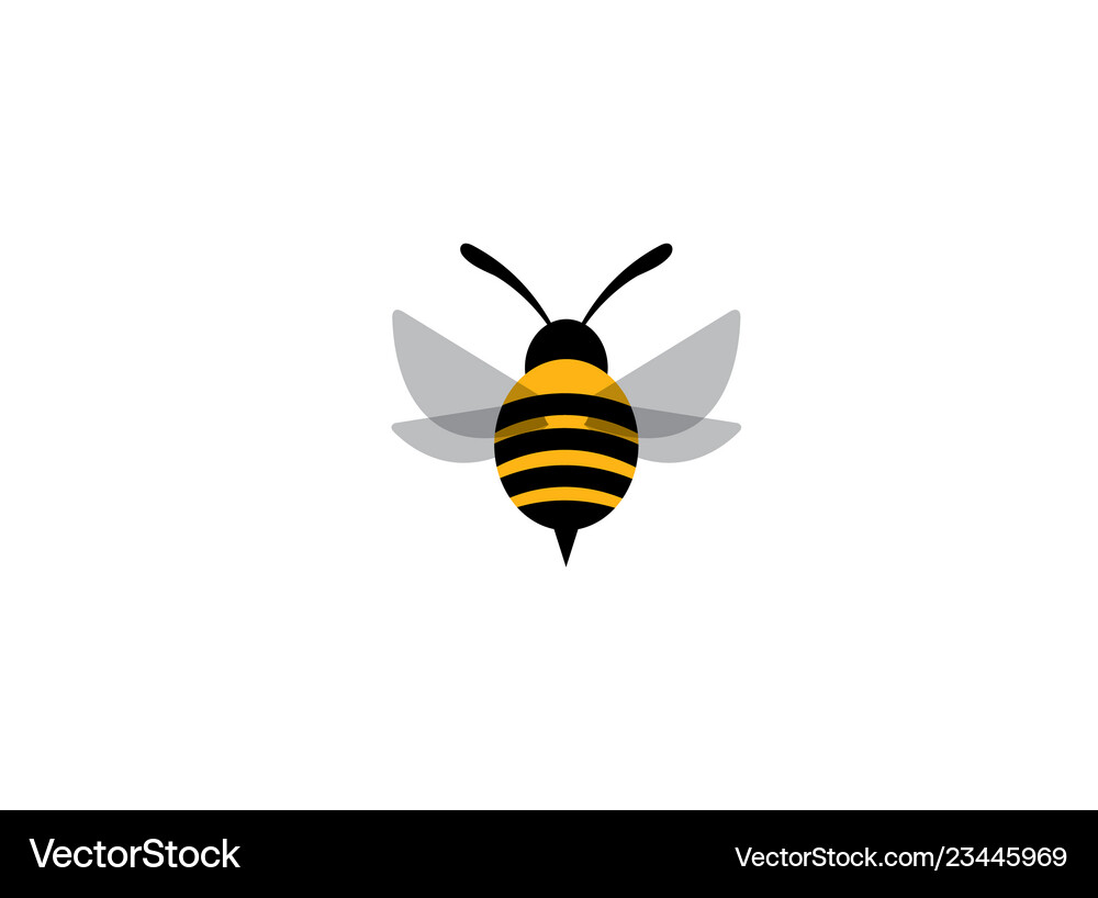 Flying Bee Logo Royalty Free Vector Image - VectorStock
