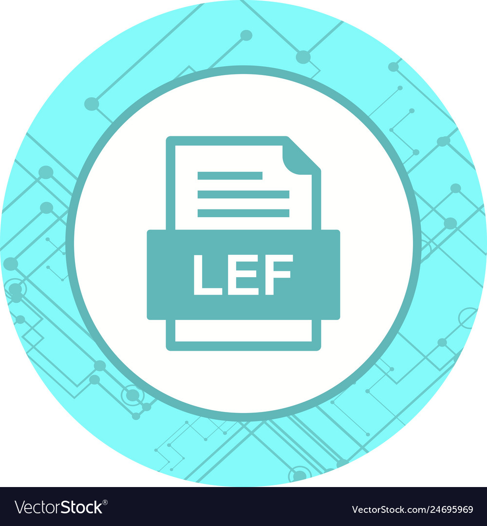 Lef File Document Icon Royalty Free Vector Image