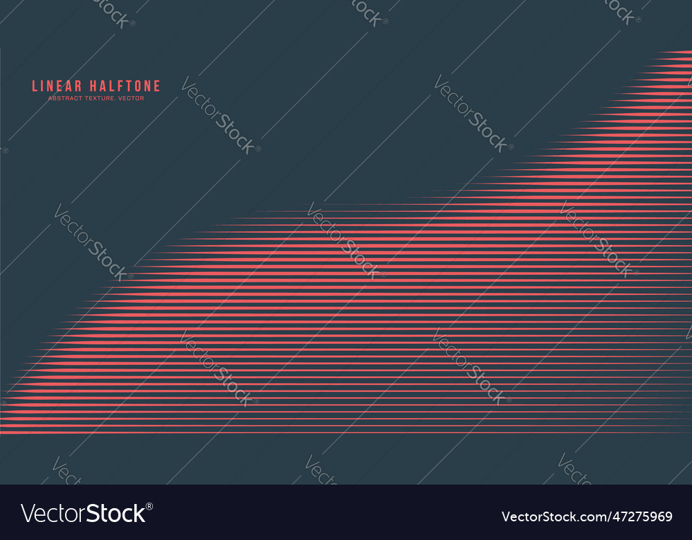 Linear Half Tone Pattern Smooth Curved Border Vector Image