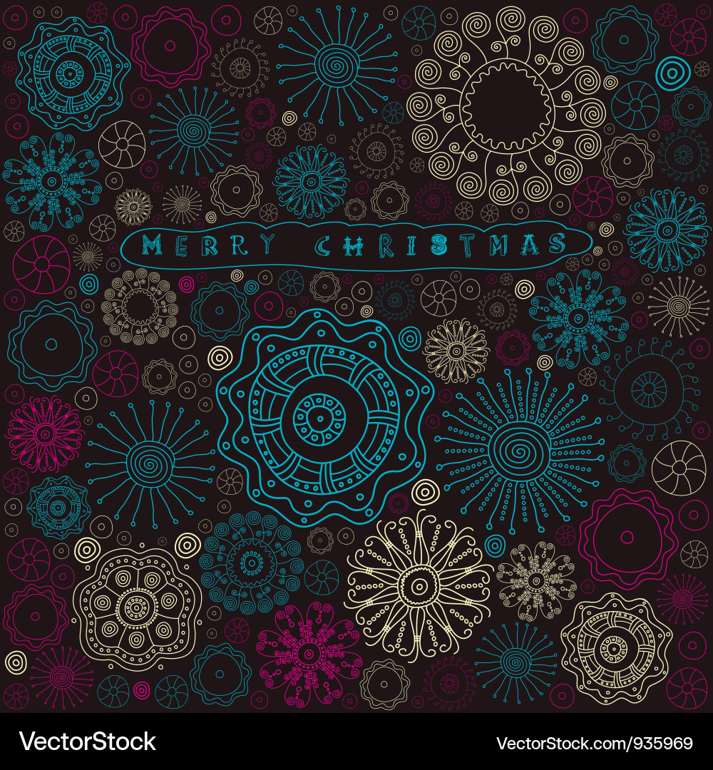 Vintage christmas pattern card Royalty Free Vector Image