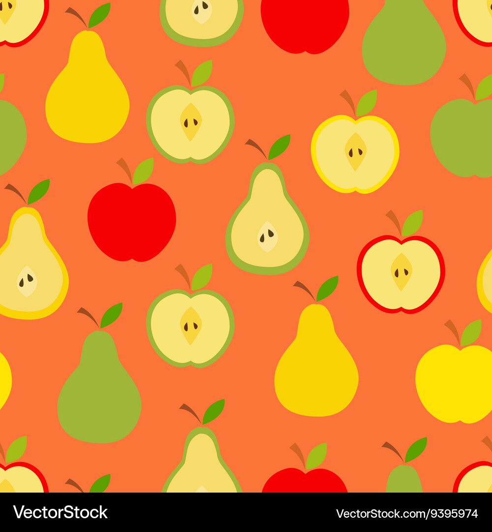 Apples and pears Royalty Free Vector Image - VectorStock