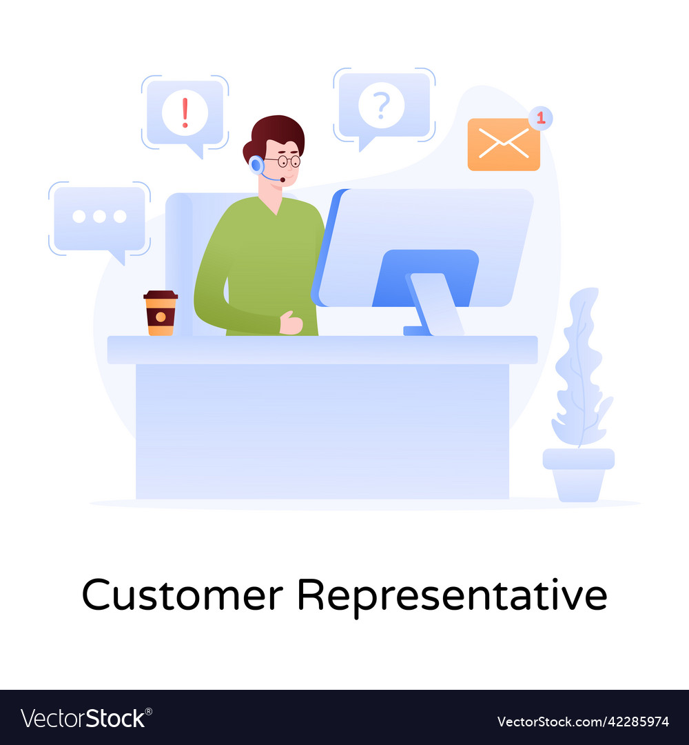 Customer representative Royalty Free Vector Image