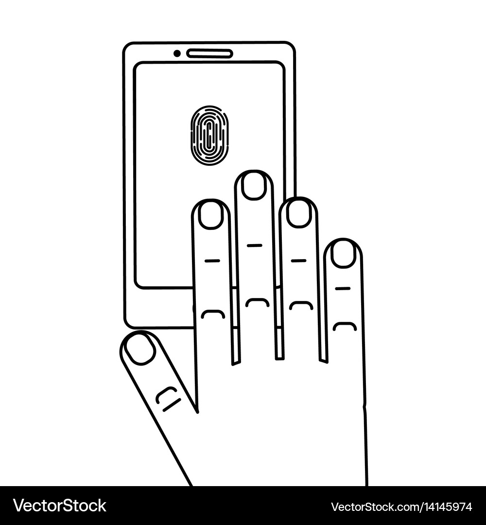 Fingerprint Biometric Identification Royalty Free Vector