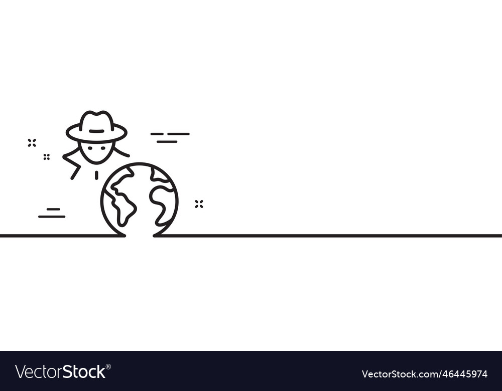 Fraud line icon spy of thief sign Royalty Free Vector Image Fraud line icon spy of thief sign Royalty Free Vector Image