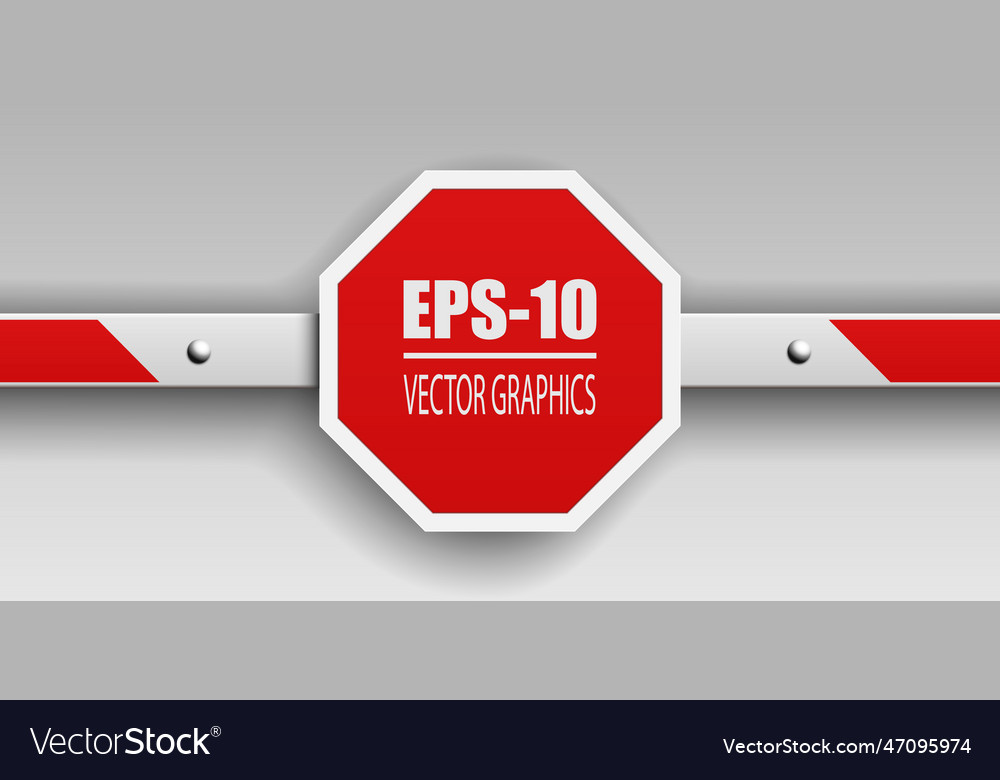 Prohibition sign barrier with sign Royalty Free Vector Image Prohibition sign barrier with sign Royalty Free Vector Image