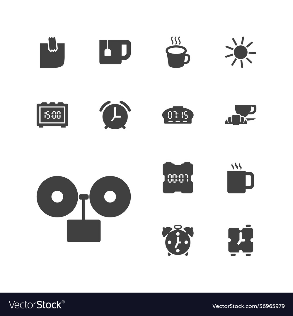 13 morning icons Royalty Free Vector Image - VectorStock