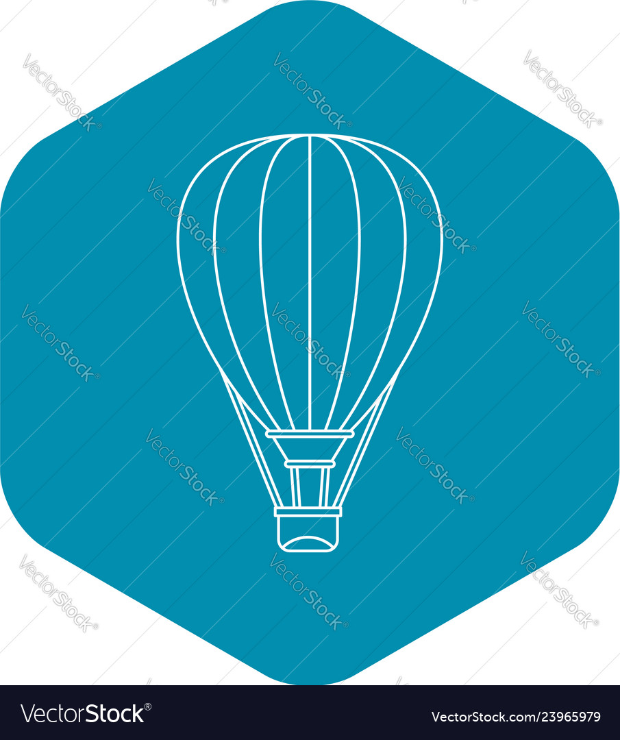 Air balloon icon outline style Royalty Free Vector Image Air balloon icon outline style Royalty Free Vector Image