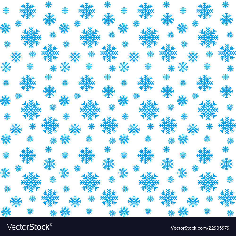 Blue snowflakes seamless pattern Royalty Free Vector Image