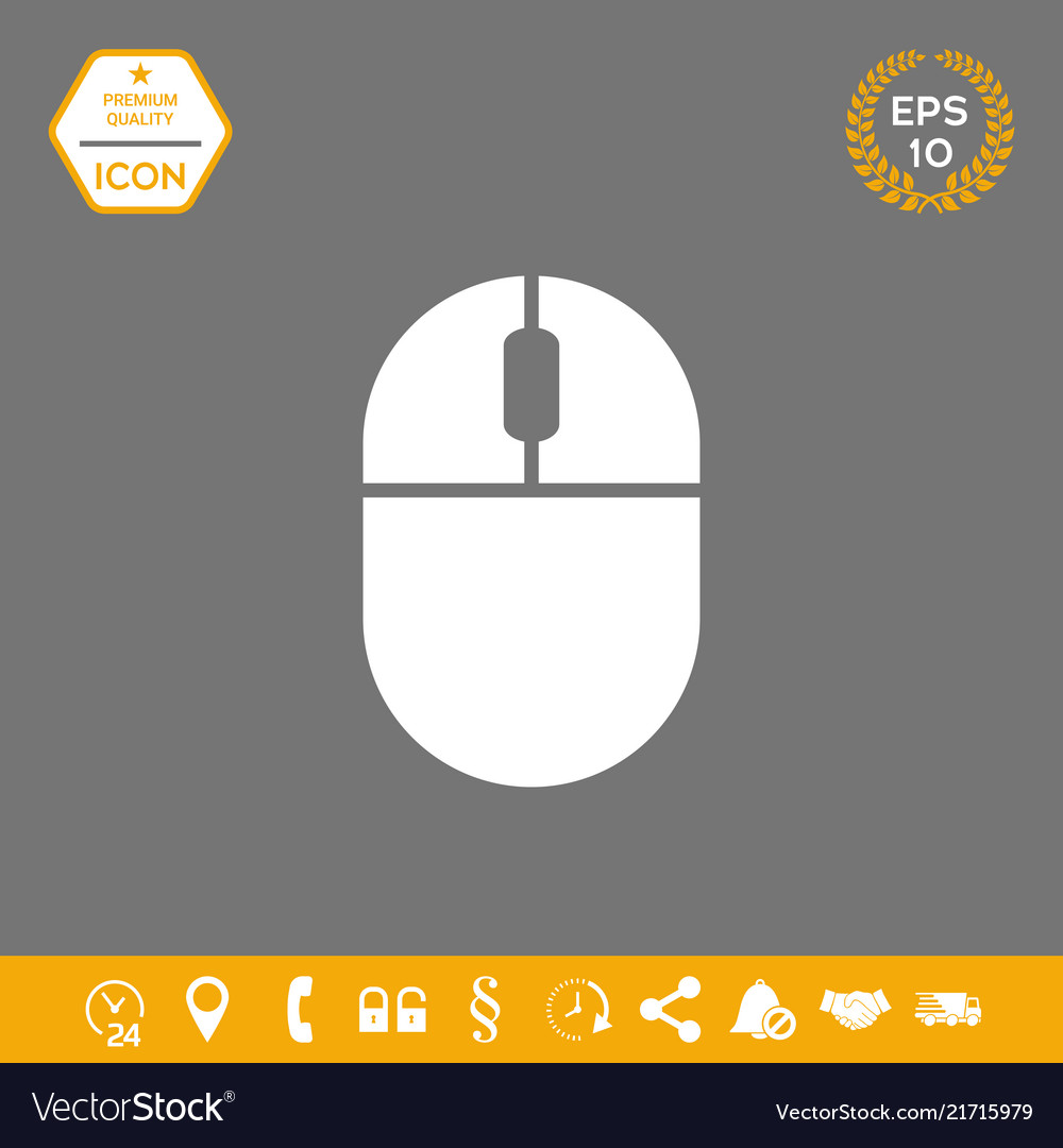 Computer mouse icon graphic elements Royalty Free Vector