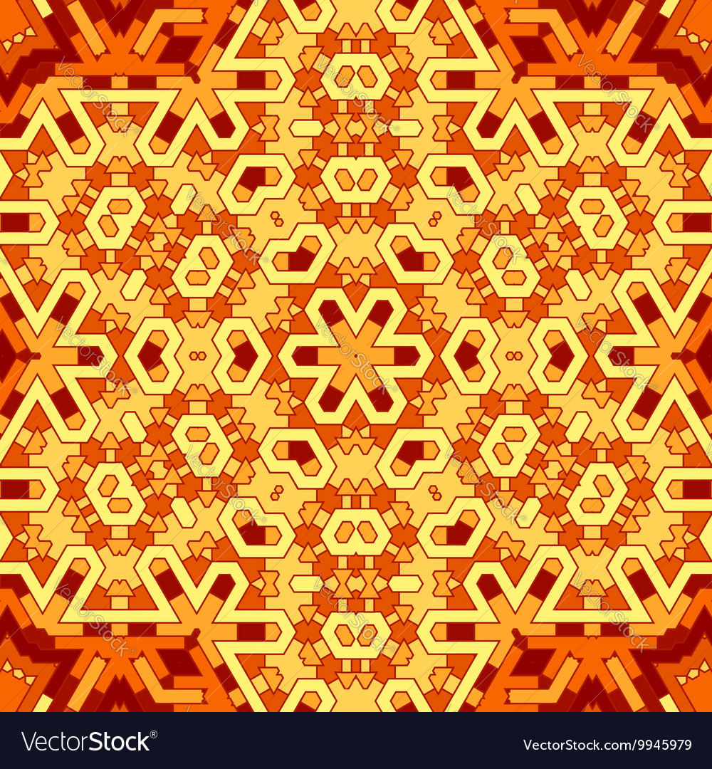 Creative ornamental orange pattern Royalty Free Vector Image