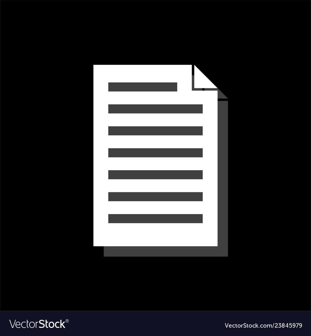 Document icon flat Royalty Free Vector Image - VectorStock