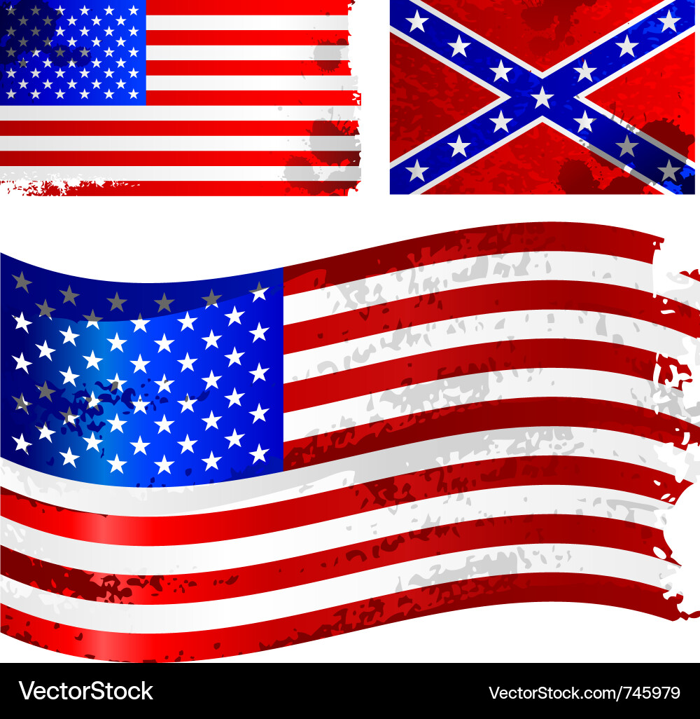 Grunge american flag Royalty Free Vector Image