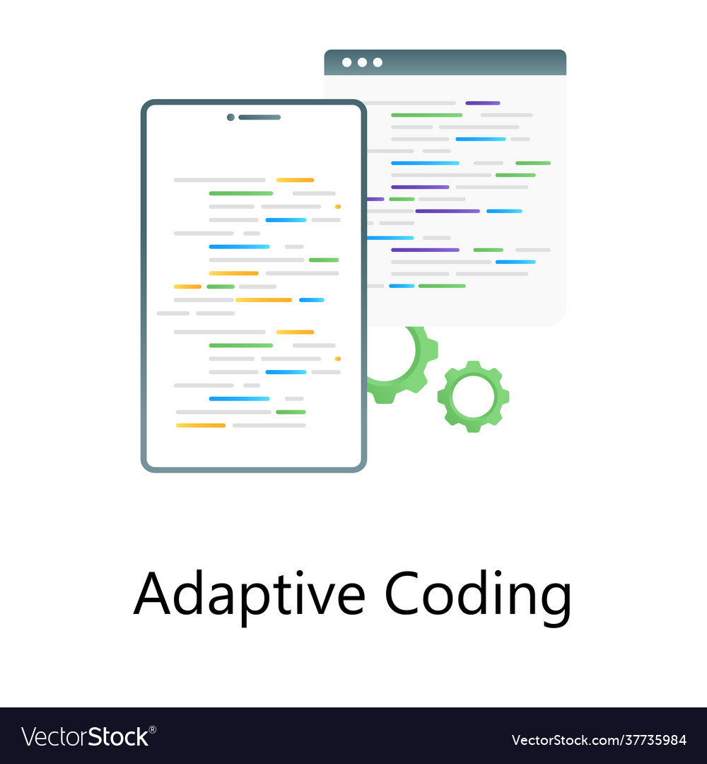Adaptive coding Royalty Free Vector Image - VectorStock