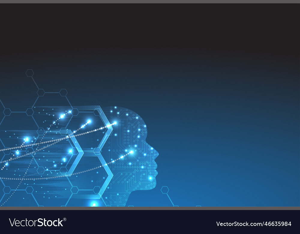Artificial intelligence technology web background Vector Image