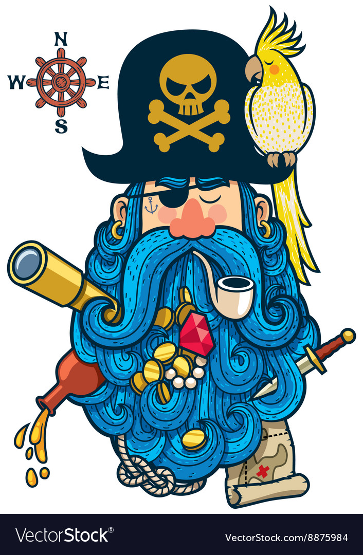 Pirate portrait Royalty Free Vector Image - VectorStock Pirate portrait Royalty Free Vector Image - VectorStock