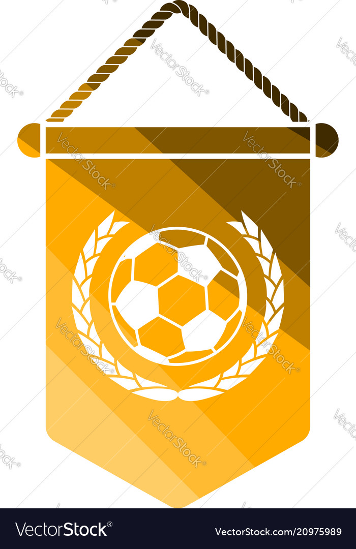 Football pennant icon Royalty Free Vector Image