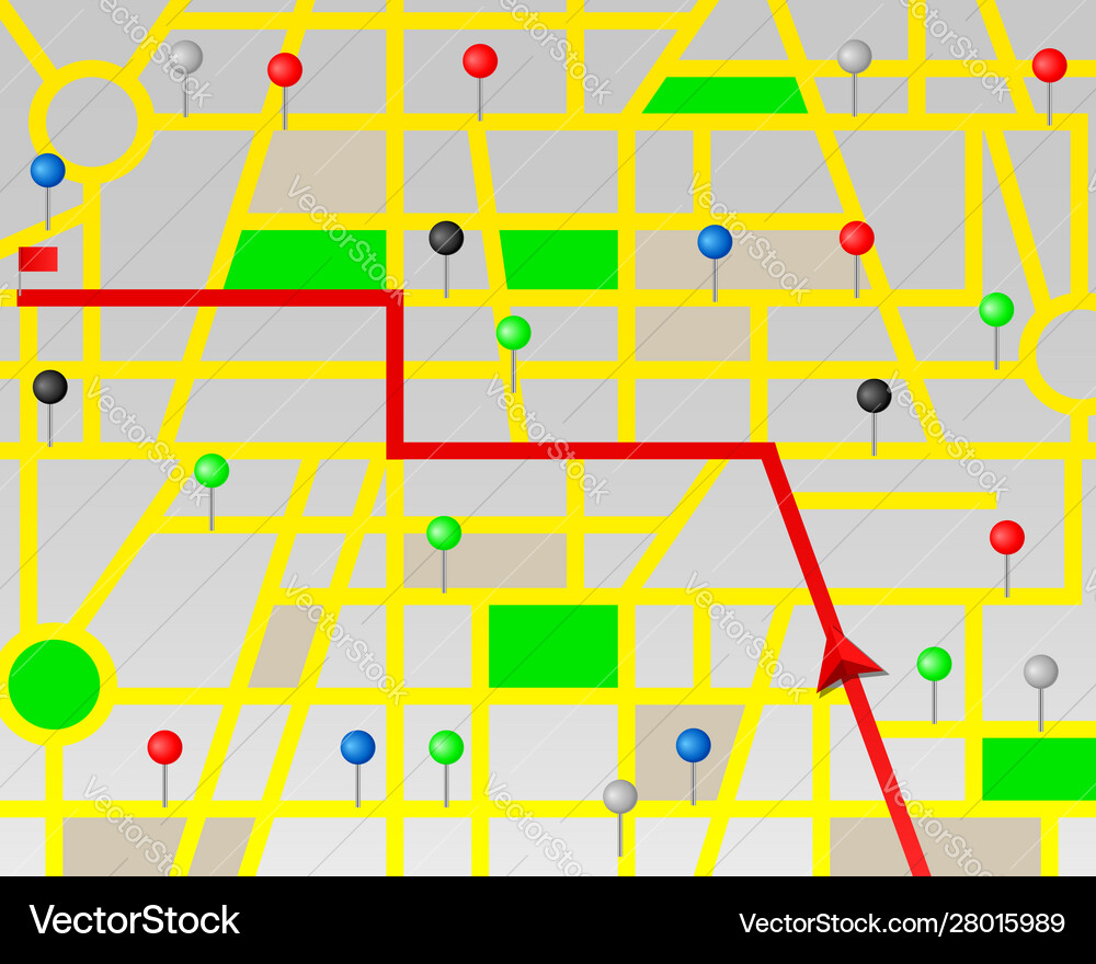 Navigation map Royalty Free Vector Image - VectorStock