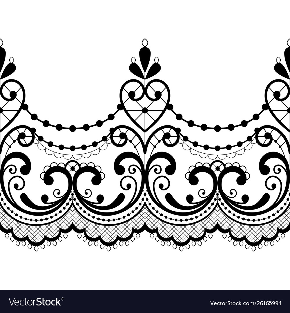 Alencon French Seamless Lace Pattern Royalty Free Vector